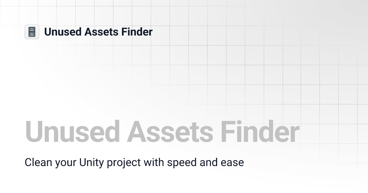 Unused Assets Finder | Unused Assets Finder